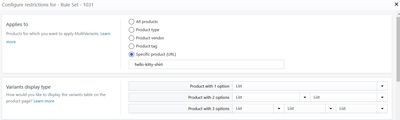 Tips for Configuring Complex Variant Restrictions on Shopify